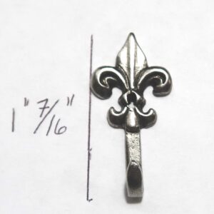 Fleur De Lis Magnet Decorative Hooks, 3 pc Set, Silver