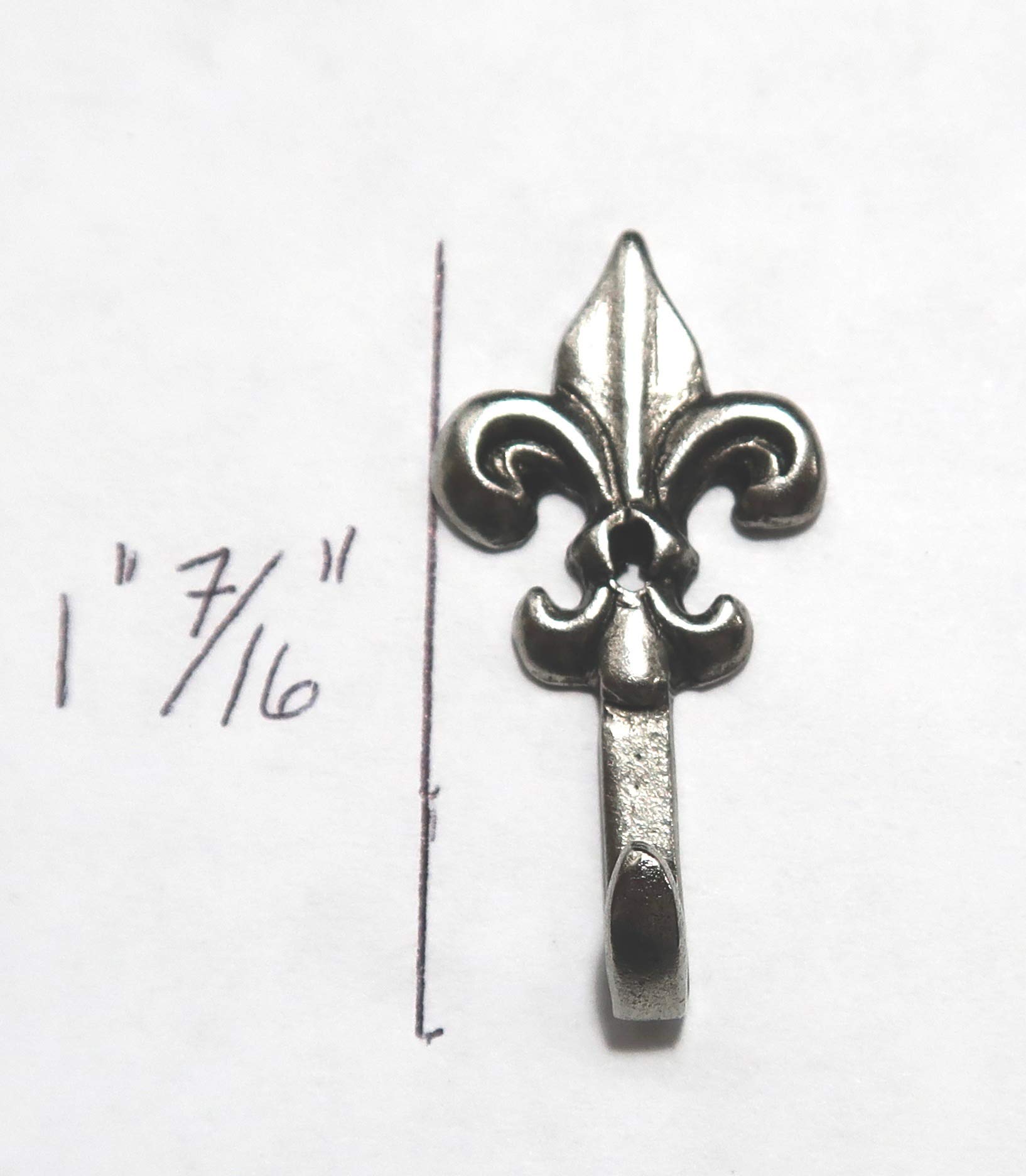 Fleur De Lis Magnet Decorative Hooks, 3 pc Set, Silver