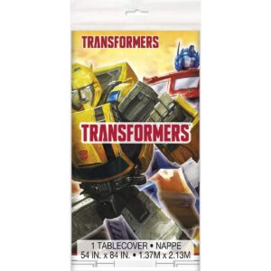 unique transformers rectangular plastic table cover - 54" x 84", 1 pc