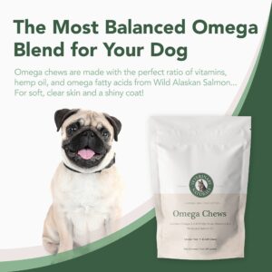 Veterinary Naturals Hemp Oil & Salmon Oil Chews for Dogs - Support HIPS & Joint - Best Source of Omega 3 - Fish Oil for Dog’s Shiny Coat & Itch Free Skin - 60 Soft Chew Dog Joint Supplements