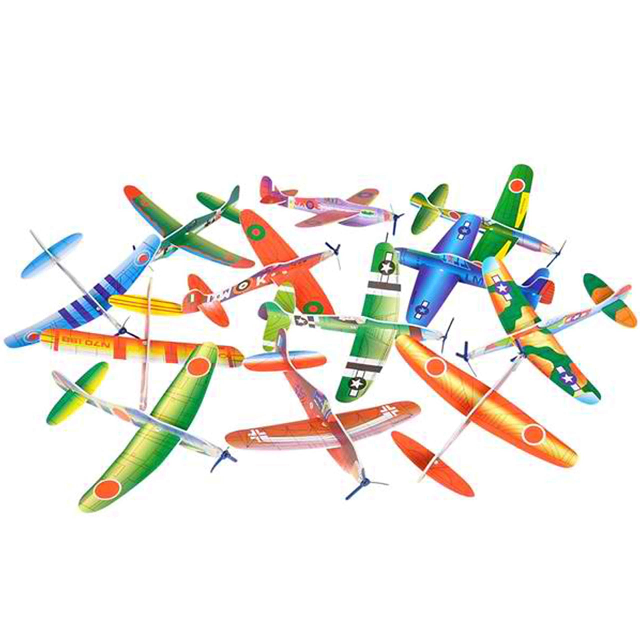 Big Mo's Toys 24 Pack 8 Inch Glider Planes - Birthday Party Favor Plane, Great Prize, Handout Glider, Flying Models, Two Dozen