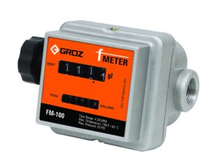 groz 45682 f meter mechanical fuel meter, gallons, 3/4" npt female