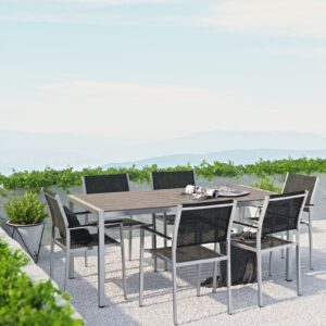 Shore 7 Piece Outdoor Patio Aluminum Dining Set