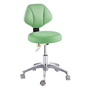 microfiber leather dental doctor's chair stools medical adjustable mobile chair dark blue (4#)