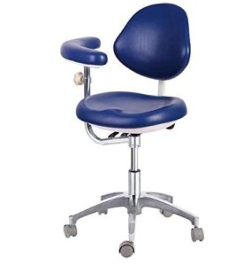 dental medical dentist's mobile chair doctor and nurse's stools with backrest armrest pu medium blue (#3)