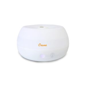 crane small ultrasonic diffuser and air humidifiers for bedroom and office, .2 gallon cool mist humidifier for personal use, no humidifier filters needed, white