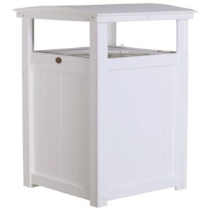 furniture barn usa poly lumber trash can, white