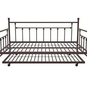 DHP Manila Metal Full Size Daybed and Twin Size Trundle (Bronze)