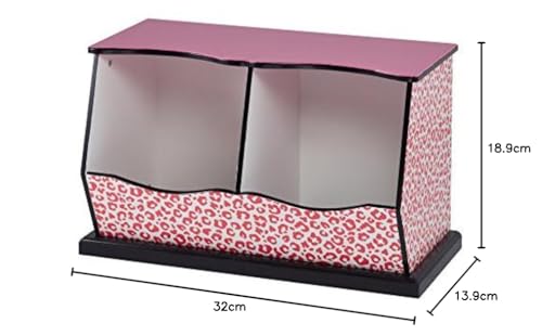 Teamson Kids - Fashion Prints Leopard 2-Bin Cubby Storage