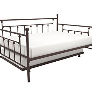 DHP Manila Metal Full Size Daybed and Twin Size Trundle (Bronze)