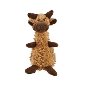 outward hound scruffles moose plush squeaky dog toy, small