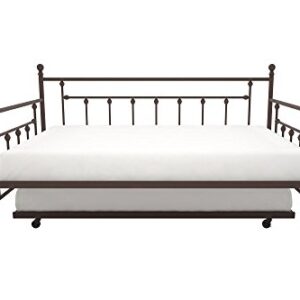 DHP Manila Metal Full Size Daybed and Twin Size Trundle (Bronze)