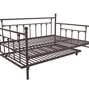 DHP Manila Metal Full Size Daybed and Twin Size Trundle (Bronze)