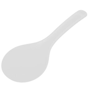 uxcell plastic rice paddle, one piece design rice scoop spoon server restaurant kitchen cooking utensil white