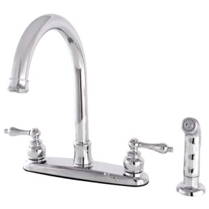 kingston brass fb7791alsp victorian 8-inch centerset kitchen faucet, chrome