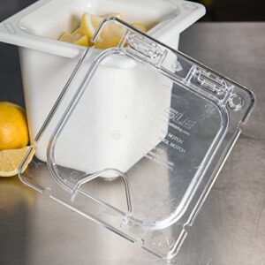 Carlisle FoodService Products CM10319Z07 Cold master EZ Access Lid with Notch, Sixth Size, Clear (Pack of 2)