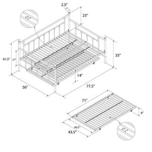 DHP Manila Metal Full Size Daybed and Twin Size Trundle (Bronze)