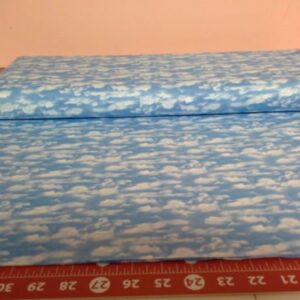 Blue Skies, Billowy Clouds, Landscape Medley, Elizabeth's Studio 505 Light Blue, by The Yard