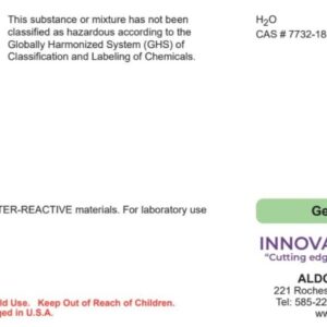 Deionized Water, 3.8L (1 Gallon) - Biotechnology (Reagent) Grade - Demineralized - IS13000 - The Curated Chemical Collection by Innovating Science