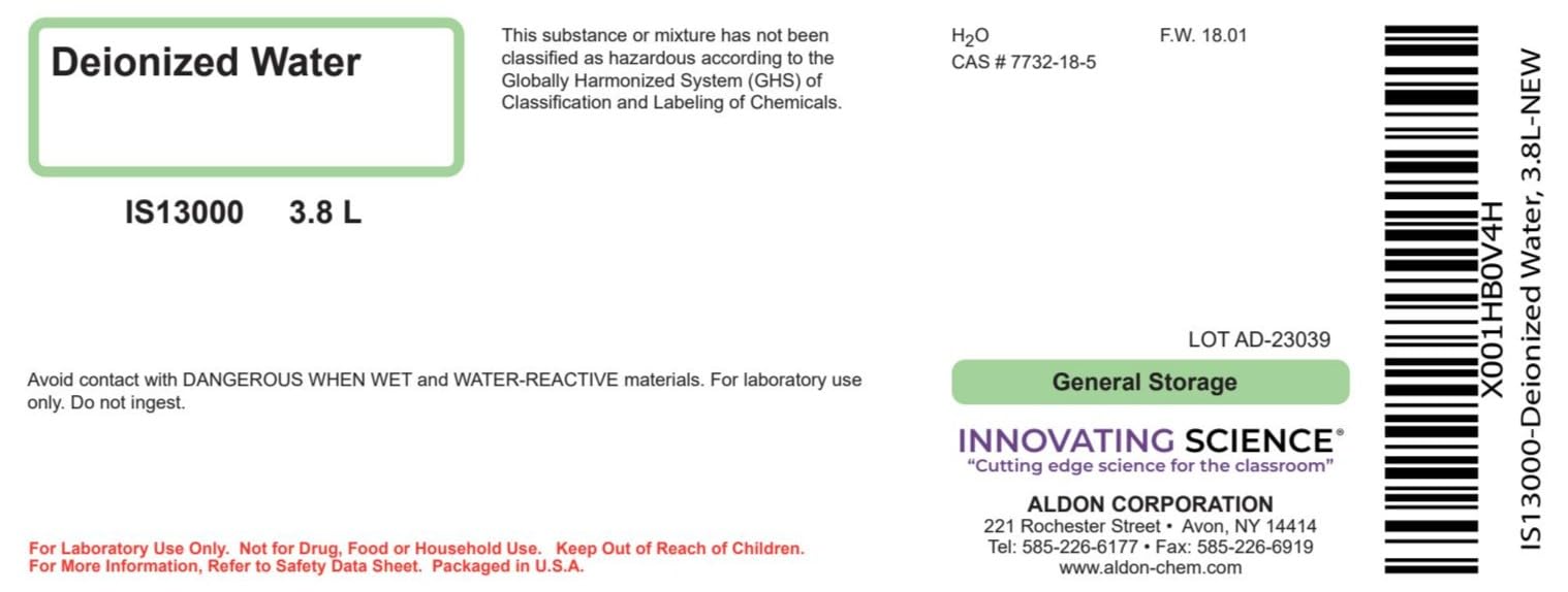 Deionized Water, 3.8L (1 Gallon) - Biotechnology (Reagent) Grade - Demineralized - IS13000 - The Curated Chemical Collection by Innovating Science