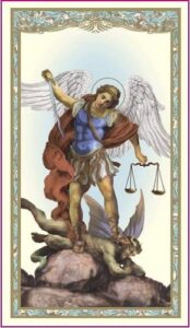 saint michael the archangel holy card (10 pack)