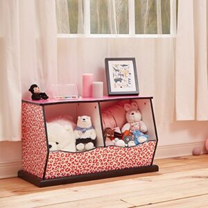 Teamson Kids - Fashion Prints Leopard 2-Bin Cubby Storage