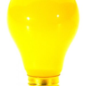 KOR (Pack of 4) A19 Yellow Bug Light Incandescent 130V E26 Base-A/YB - A19/Y (60)