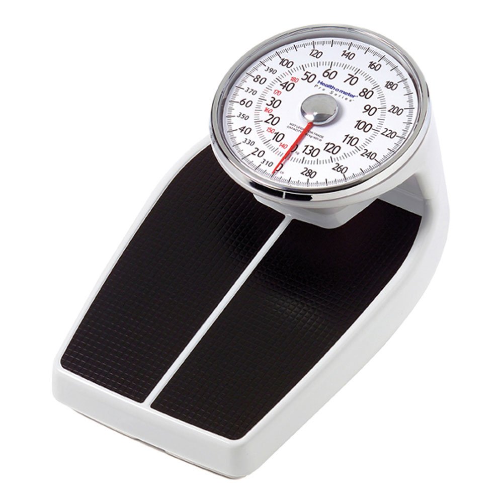 Health O Meter 160KLS Mechanical Floor Scale, 400 lb. Capacity, 12-1/2" x 11" x 3" Platform