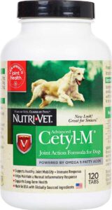 cetyl m advanced dog joint action tablets 120ct