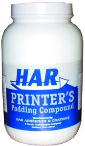 har padding compound white for making note pads - gallon