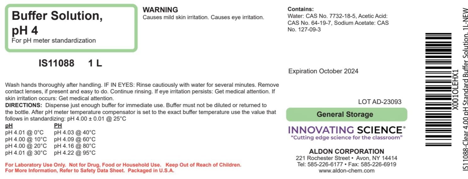 ALDON Innovating Science Clear 4.00 pH Standard Buffer Solution, 1L - The Curated Chemical Collection