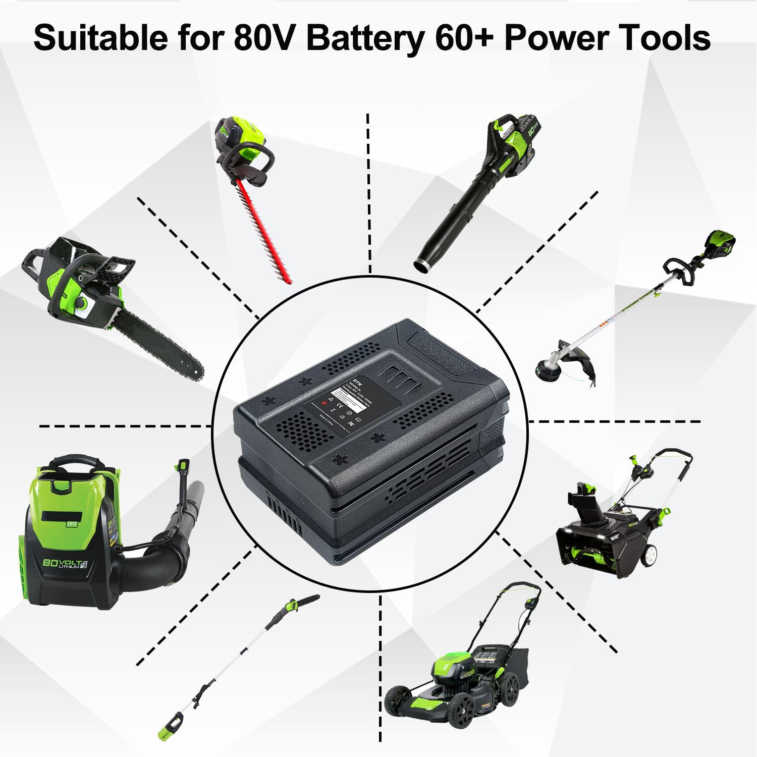 DTK Battery Replacement for Kobalt 80V Battery Max Cordless Power Tool KB3080-06 KB680-06 KB280-06 Lithium Battery 3.0Ah