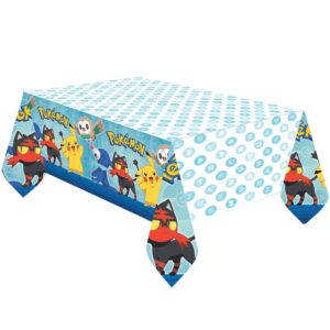 american greetings pokemon party supplies, plastic table cover (1-count, 54" x 96")