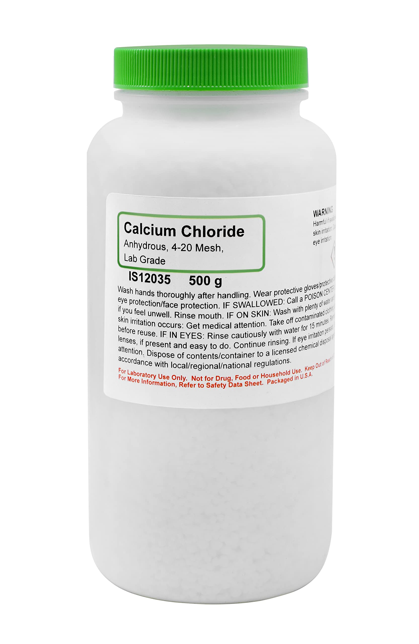 ALDON Innovating Science Anhydrous Calcium Chloride, 500g, 4-20 Mesh - Laboratory-Grade - Calcium Chloride Powder - The Curated Chemical Collection