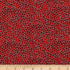 hoffman fabrics classic christmas metallic holly berries red/silver fabric by the yard