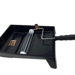 Grip Tight Tools PT1 Heavy Duty Plastic Paint Tray with Legs, 11" x 14", Black