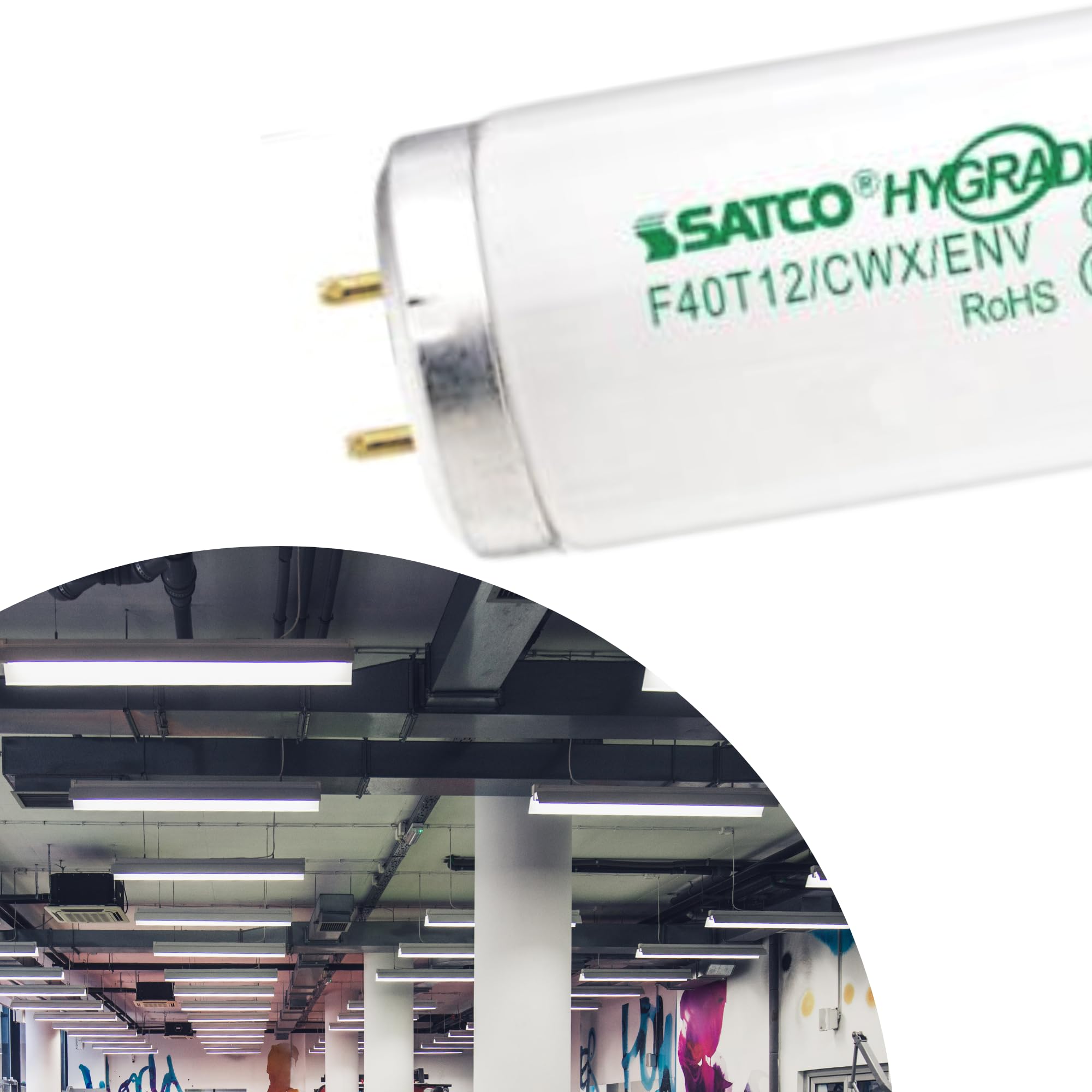 Satco S6638 F40T12/DX/HYGRADE; 40 Watt; T12; Fluorescent; 6500K Day Light; 90 CRI; Medium Bi Pin Base (30 Pack)