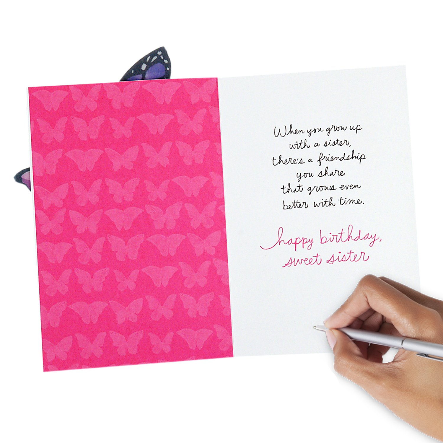 Hallmark Signature Birthday Card for Sister (Butterflies)