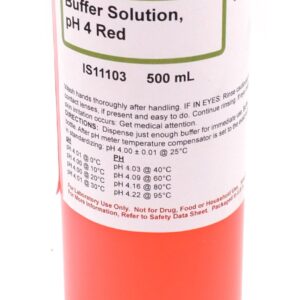 ALDON Innovating Science 4.00 pH Standard Buffer Solution, Red, 500mL - The Curated Chemical Collection