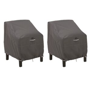 classic accessories ravenna water-resistant 38 inch patio lounge chair cover, 2-pack, patio furniture covers