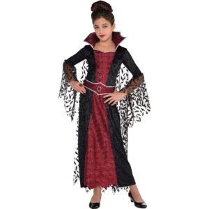 amscan 848091 girls coffin queen vampire costume, x-large size (14-16 years old)