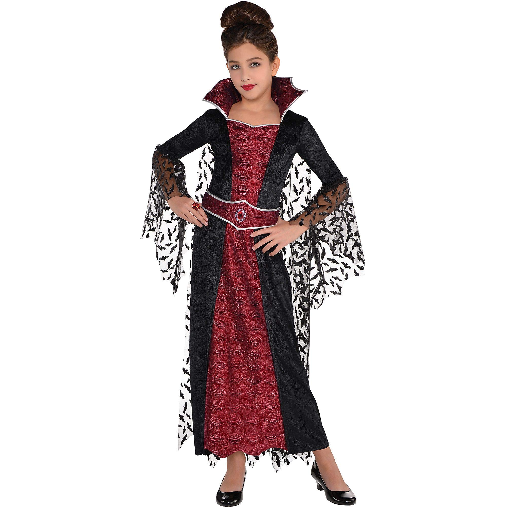 amscan 848091 Girls Coffin Queen Vampire Costume, X-Large Size (14-16 Years Old)