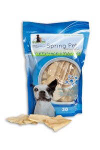 spring pet dual enzyme action beef hide dental chews (medium) for dogs weighing 10 to 25 pounds - 30 count