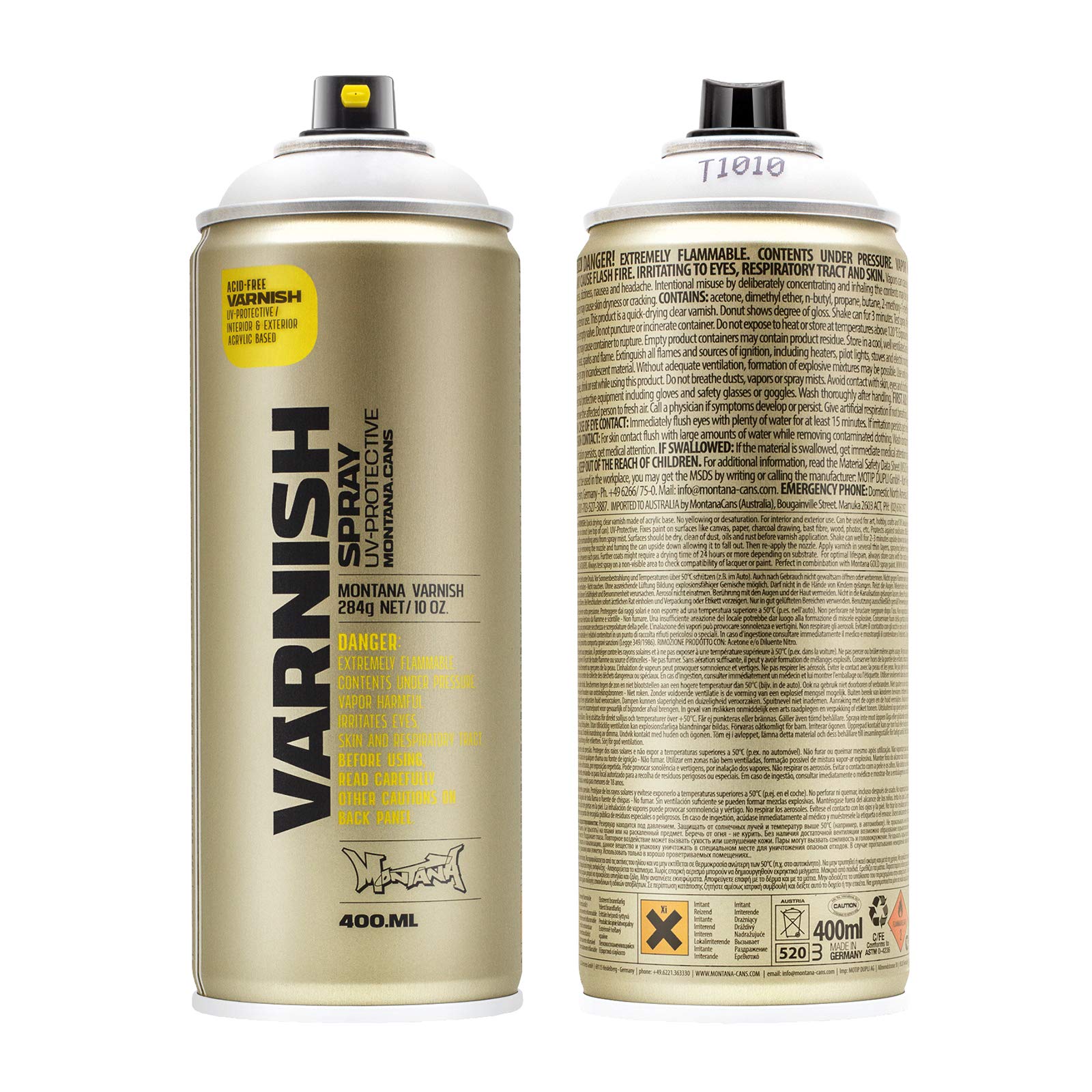 Montana Cans Montana TECH 400 ml Varnish, Clear, Matte Spray Paint