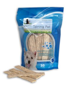 spring pet dual enzyme action beef hide dental chews (small) for dogs weighing up to 10 pounds 30 count