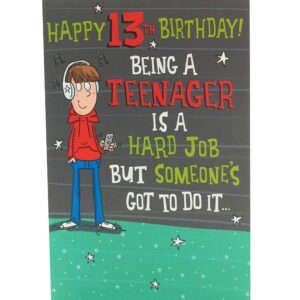 UK Greetings 13th Birthday Card for Him/Friend - Funny Teen Design