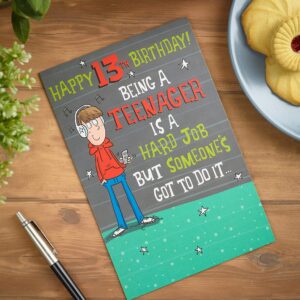 UK Greetings 13th Birthday Card for Him/Friend - Funny Teen Design