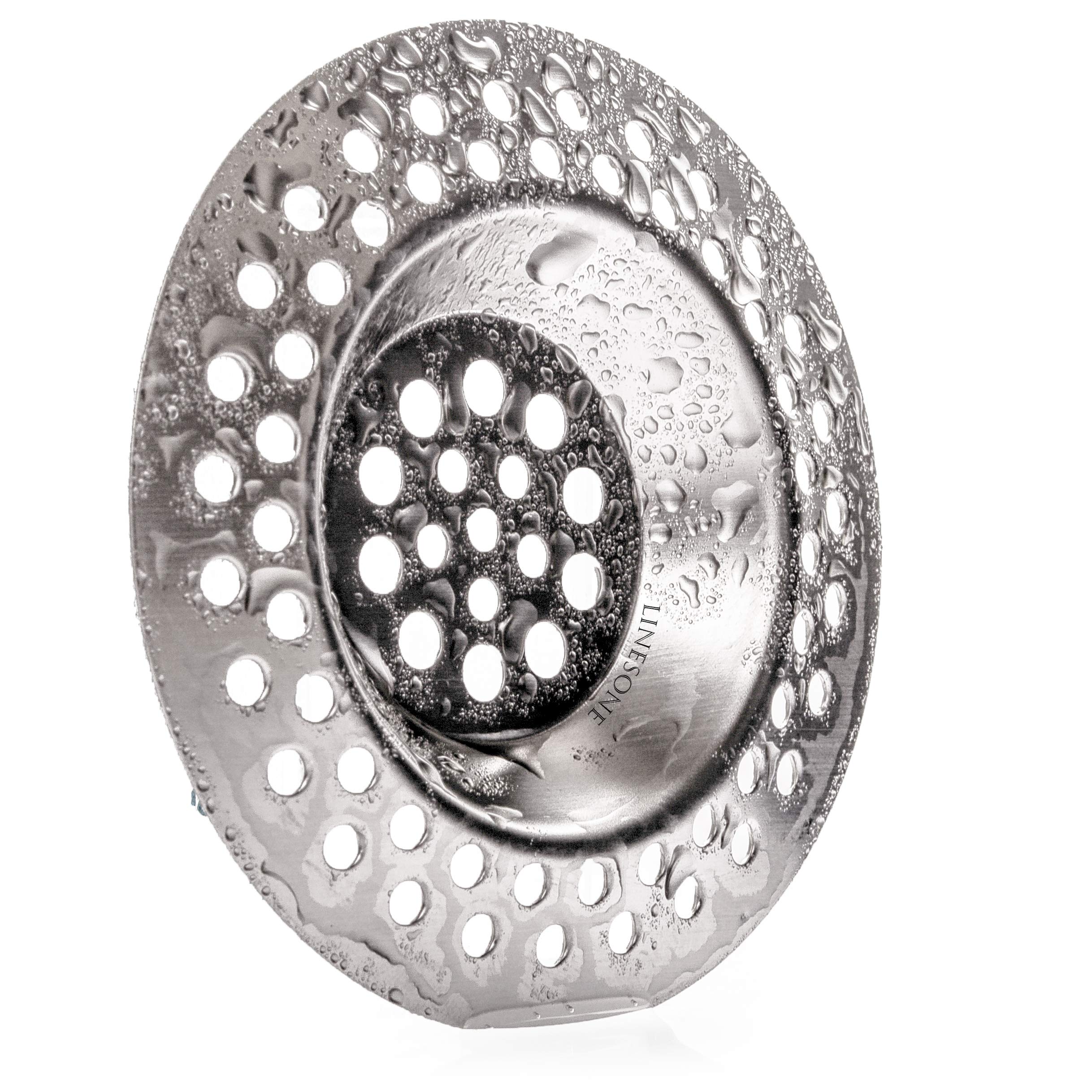 Sink Strainer 2.85 Inch - Bathroom & Kitchen Sink Drain Strainer - Tub Drain Hair & Food Catcher for Kitchen Sink and Bathtub, Stainless Steel, Pack of 3