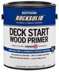 rust-oleum 312283 deck start wood primer, 1 gallon, clear, 128 fl oz (pack of 1)