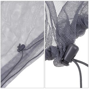 2 Pack Head Net Face Mesh Head Cover for Outdoor Lovers Protect from Fly Screen Mosquito Gnat and Other Flies (Regular Size, Grey)